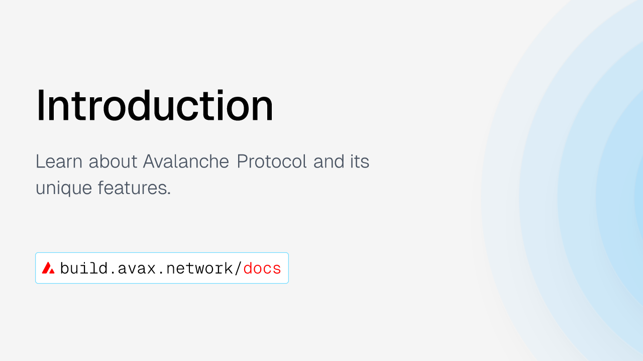 Introduction Avalanche Builder Hub